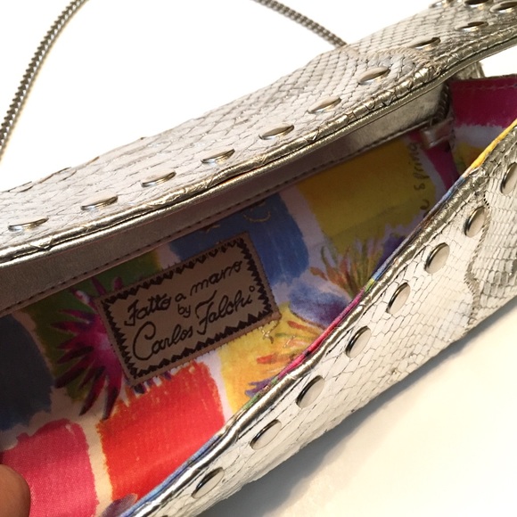 Carlos Falchi | Bags | Authentic Carlos Falchi Leather Python Clutch Bag | Poshmark